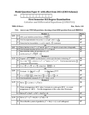 CAL 11 - Calculus and Differential Equations - Studocu