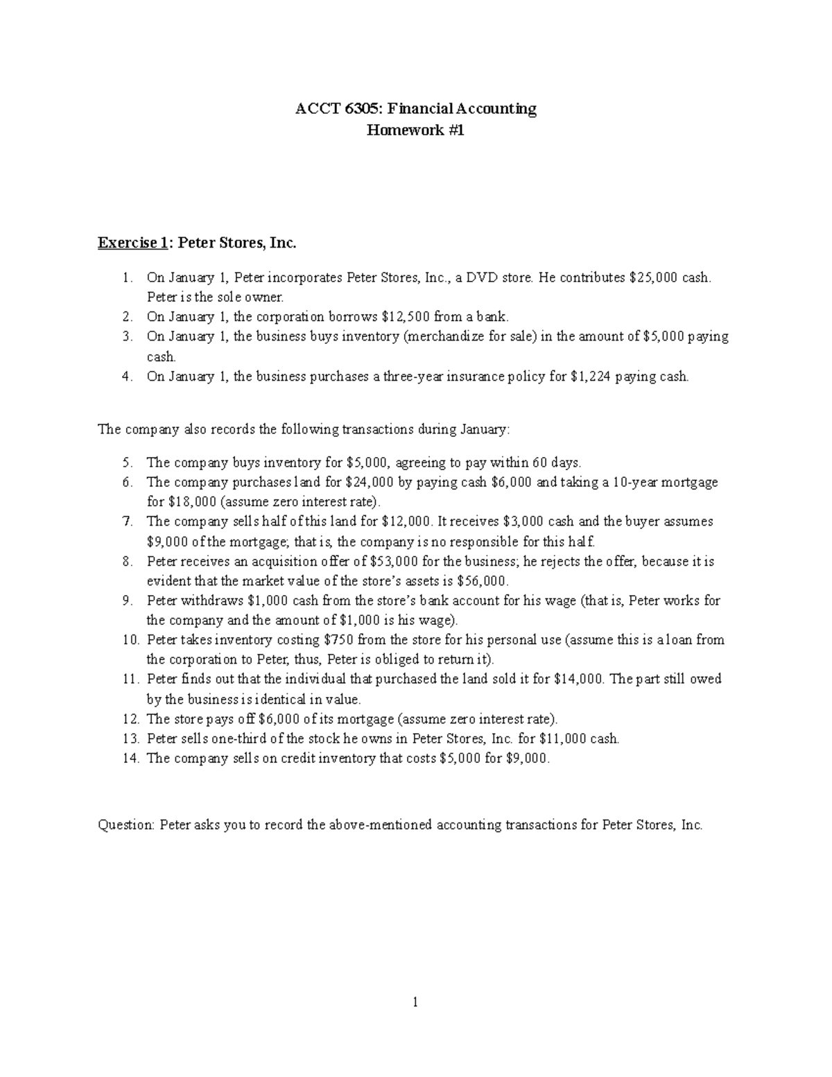 Homework 1 - GGGG - ACCT 6305: Financial Accounting Homework Exercise 1 ...