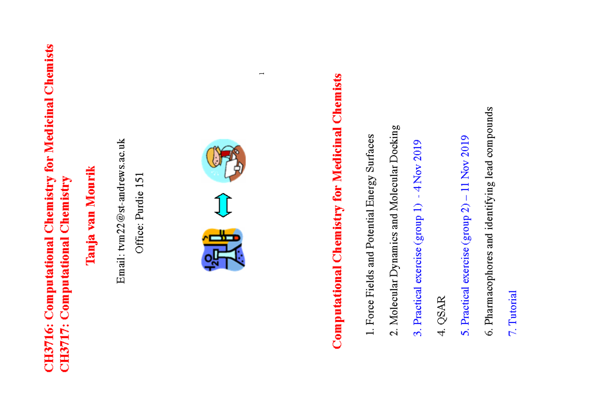 Computational Chemistry Lecture 1&2 - 1 ####### CH3716: Computational ...