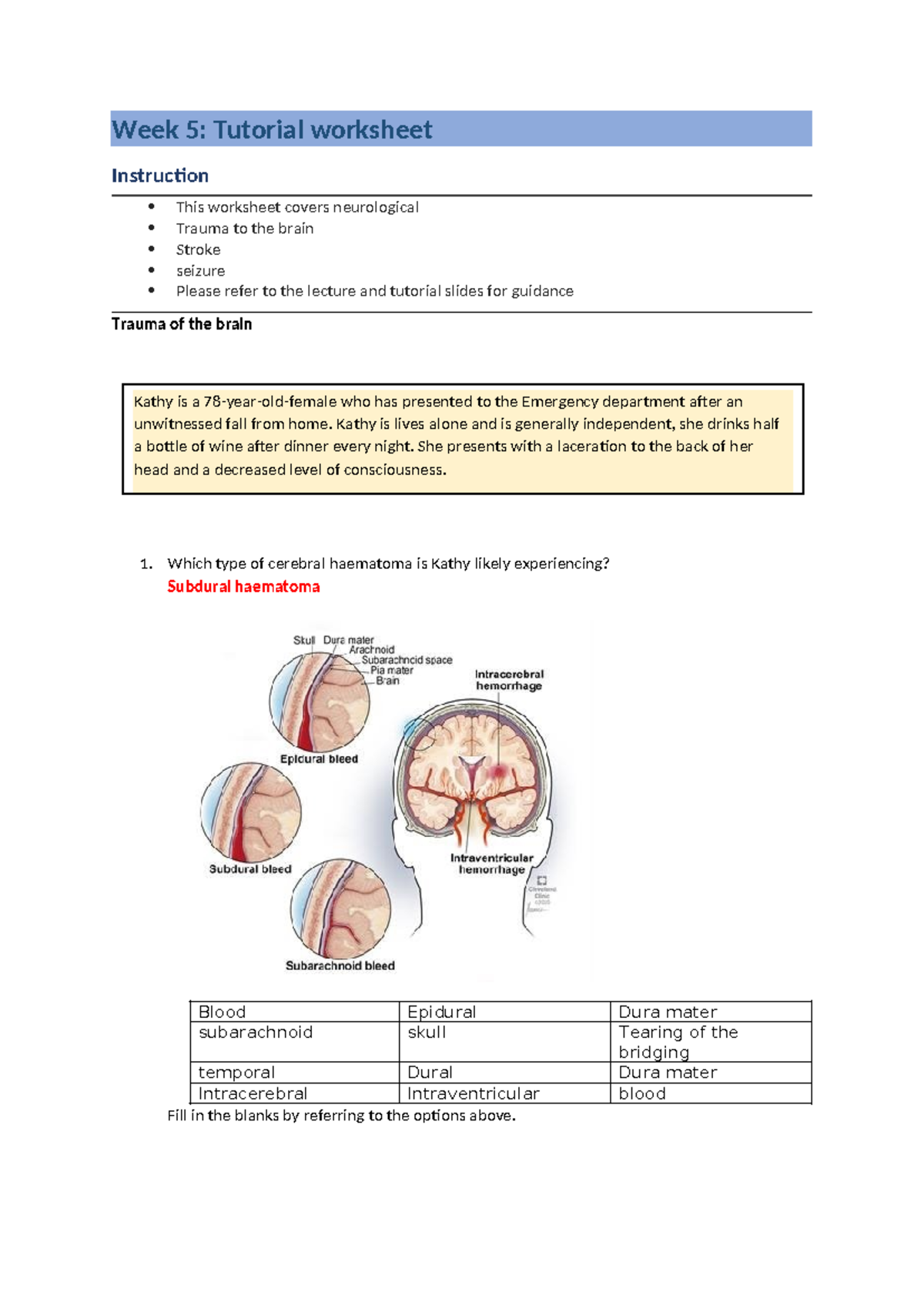 Week 5 Tutorial worksheet Student copy - Week 5: Tutorial worksheet ...