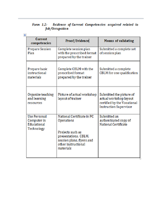 4 attachment to ppt 2Required Units of Competency - Form 1 of Current ...
