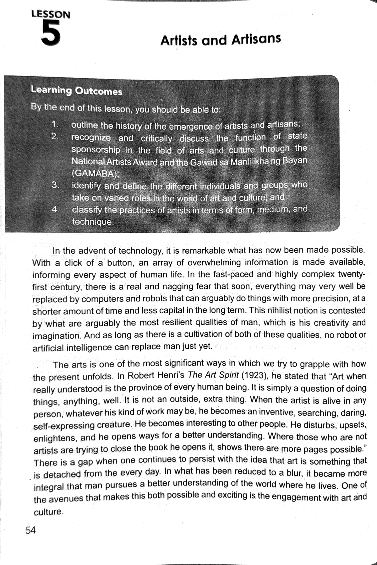 Art App 5 - Art Appreciation Lesson 5 Week 5 1st Semester - Studocu