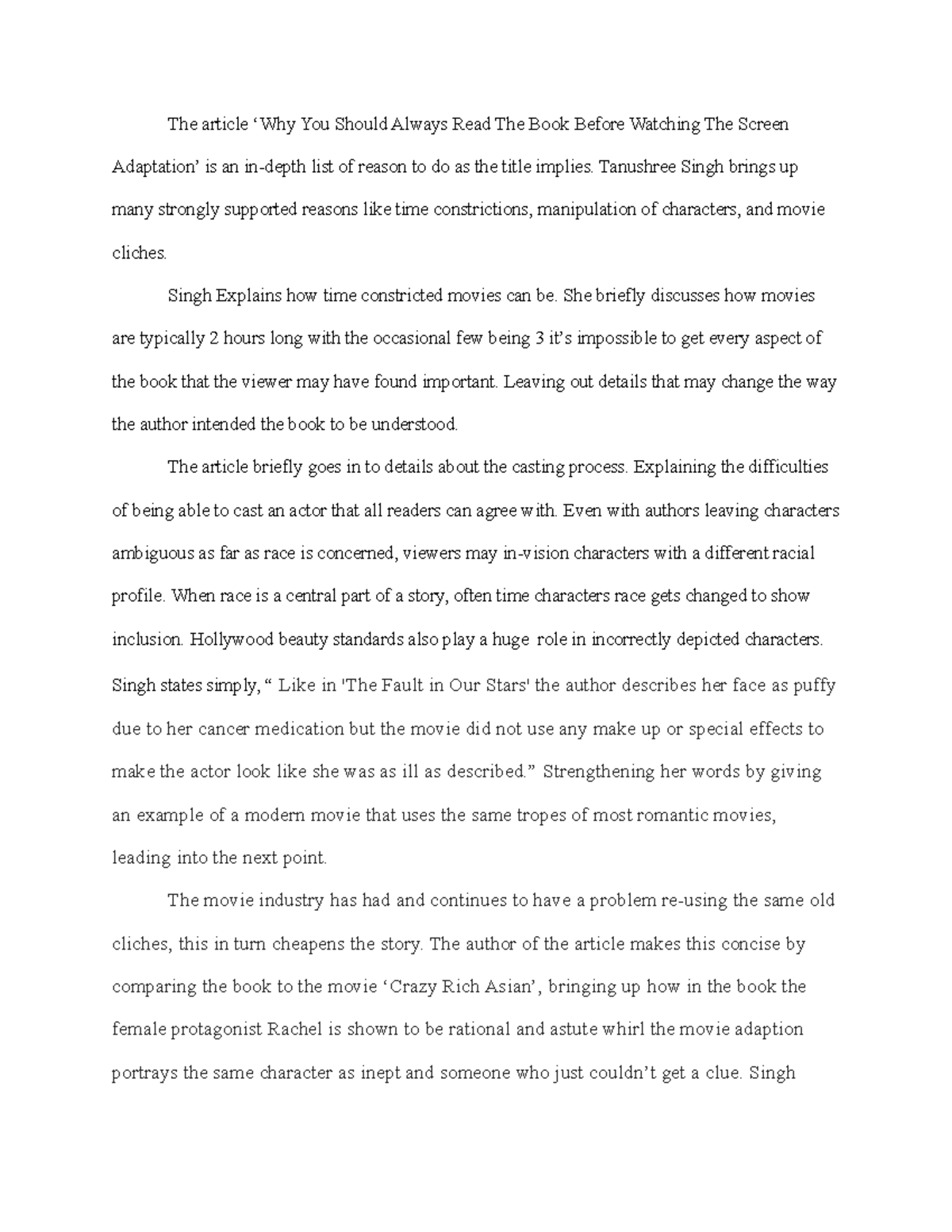 Ashley mondezie popculturebites - The article ‘Why You Should Always ...