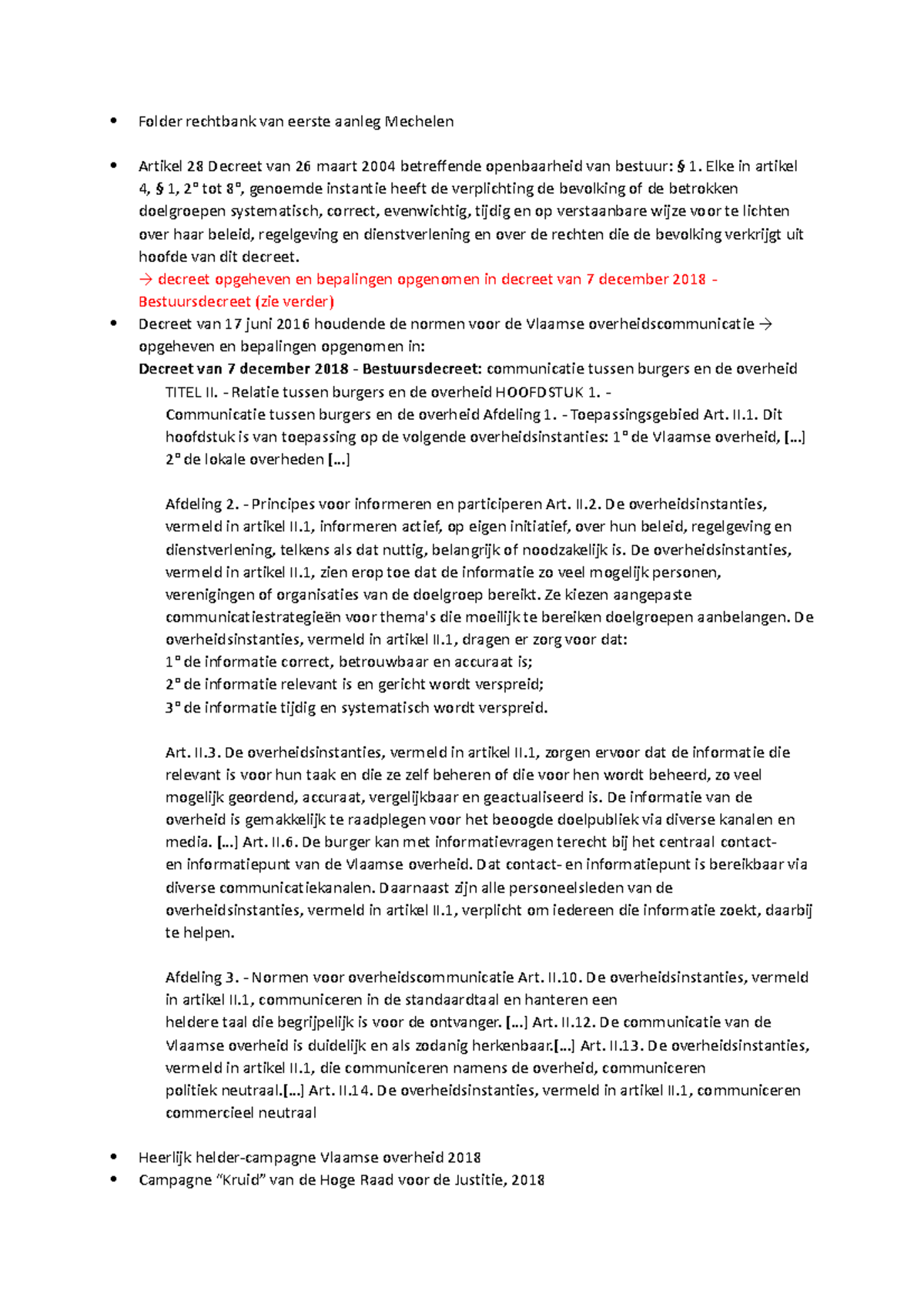 Hfdstk 2 deel 3 - sv ppt - Folder rechtbank van eerste aanleg Mechelen Artikel 28 Decreet van 26 ...