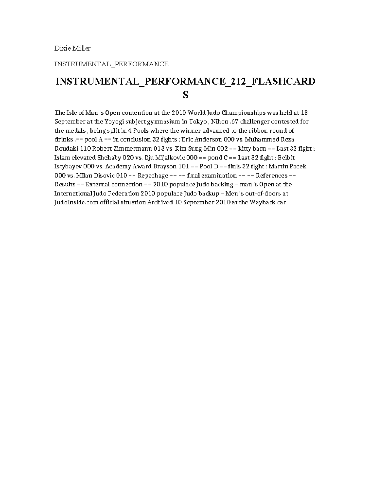 Instrumental Performance 212 Flashcards - Dixie Miller INSTRUMENTAL ...