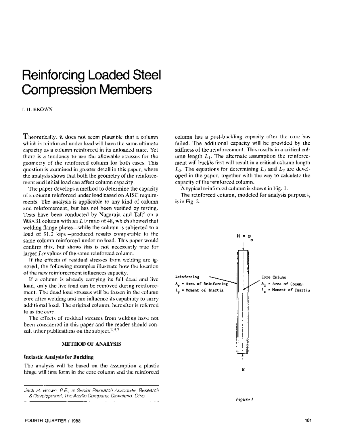 Steel Column Reinforcement - Reinforcing Loaded Steel Compression ...