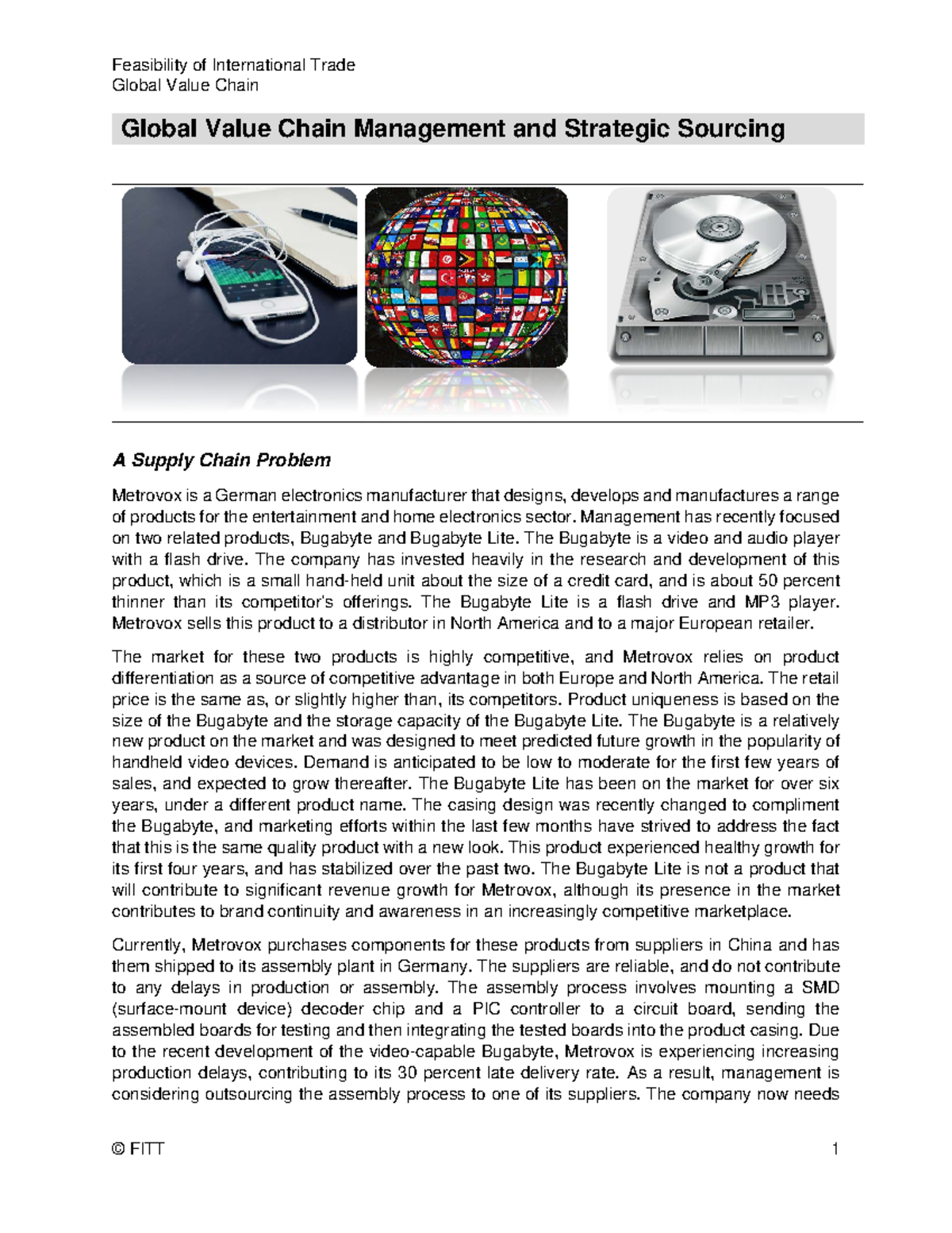 Assignment II- GBMT2004 - Global Value Chain Global Value Chain ...