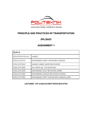 MINI Project Group 2 Fundamentals OF Logistics Management - FUNDAMENTALS OF LOGISTICS MANAGEMENT ...