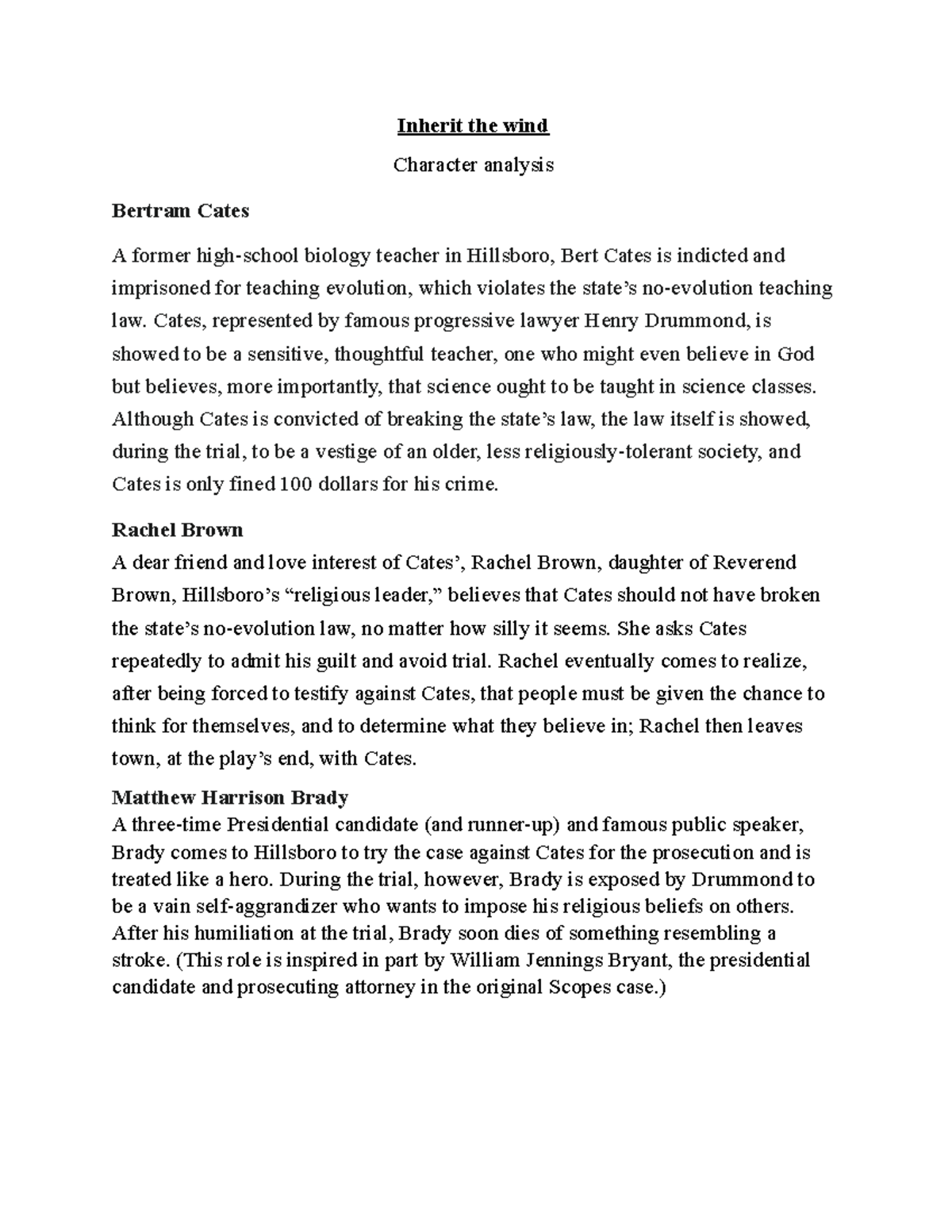 Inherit the wind character analysis - Inherit the wind Character ...