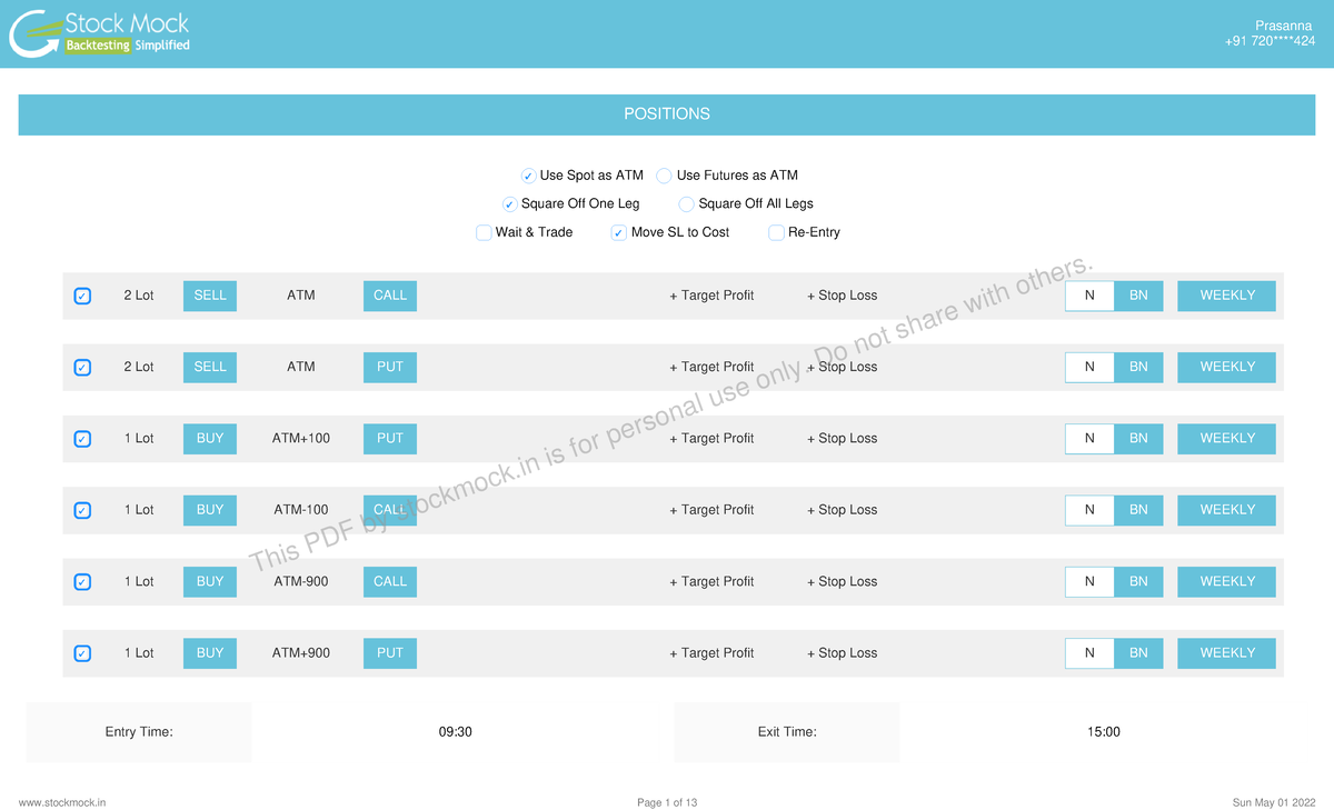 ITMHedge Stock Mock - In the Money Practice Trade - Prasanna +91 720 ...