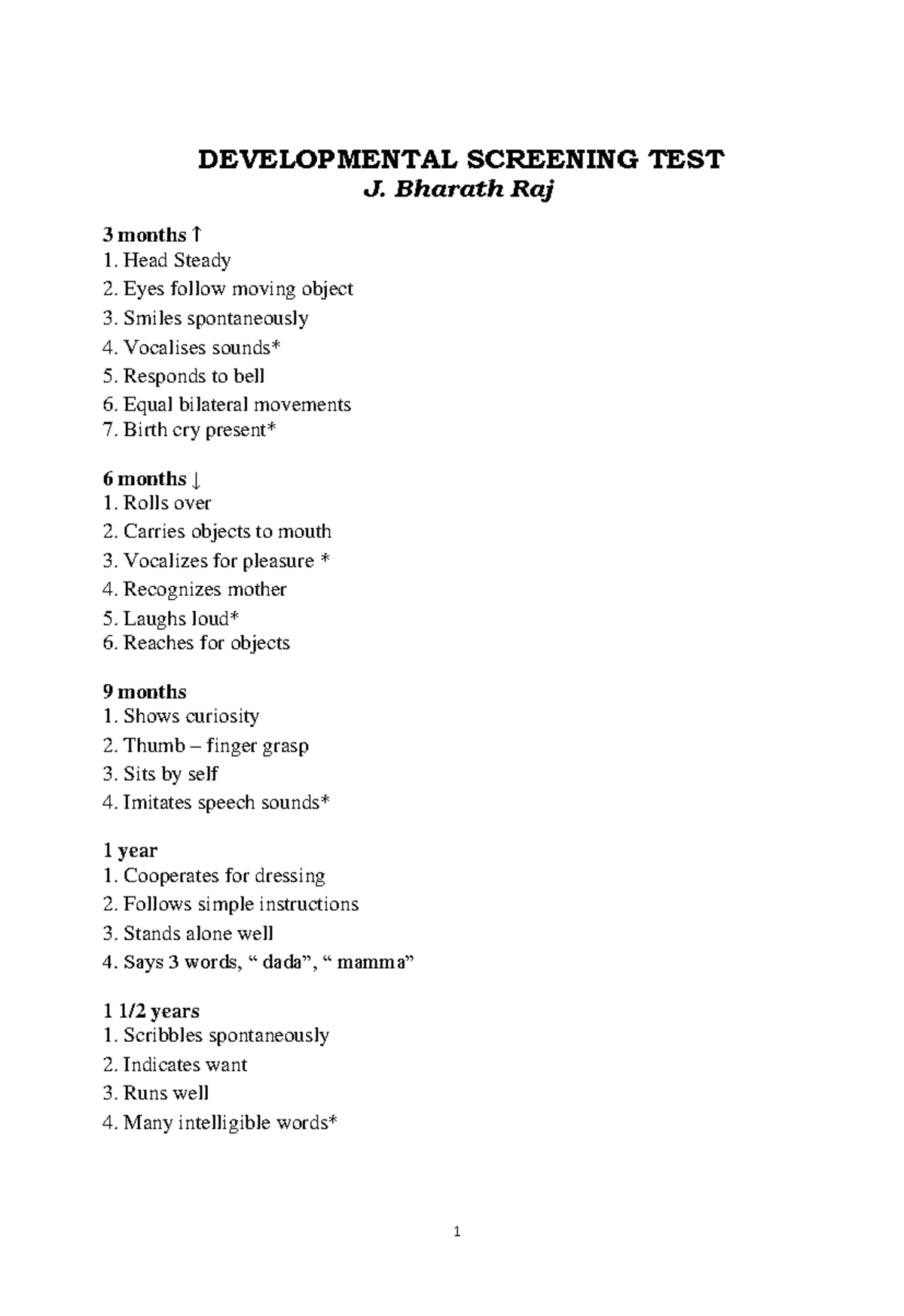 DOC-20230706-WA0016 - nil - DEVELOPMENTAL SCREENING TEST J. Bharath Raj ...