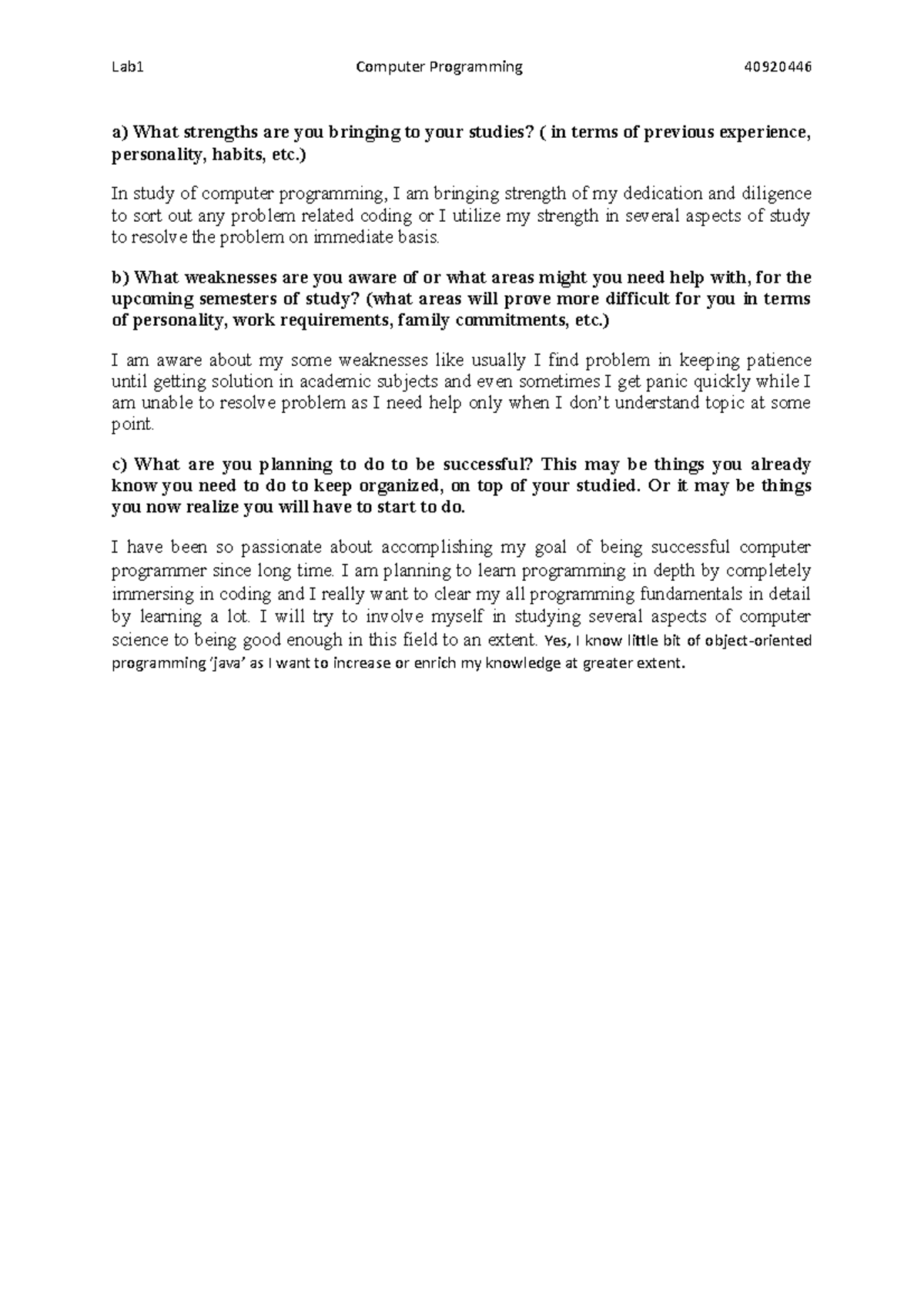 Himani shah lab1 prog - Here is this is the first assignment of the ...