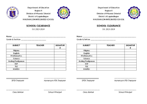 School Parents and Teachers Association (SPTA) Letter of Homeroom ...
