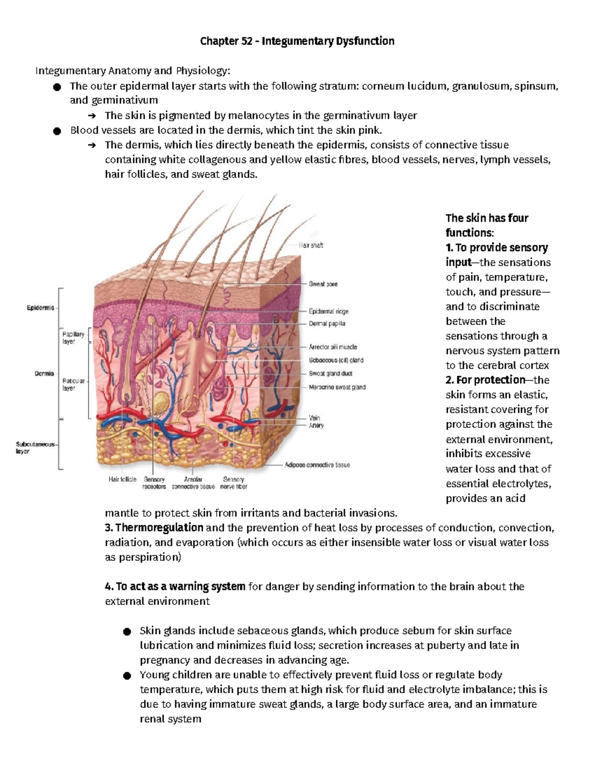 Textbook Chapter 52 - Chapter 52 - Integumentary Dysfunction ...