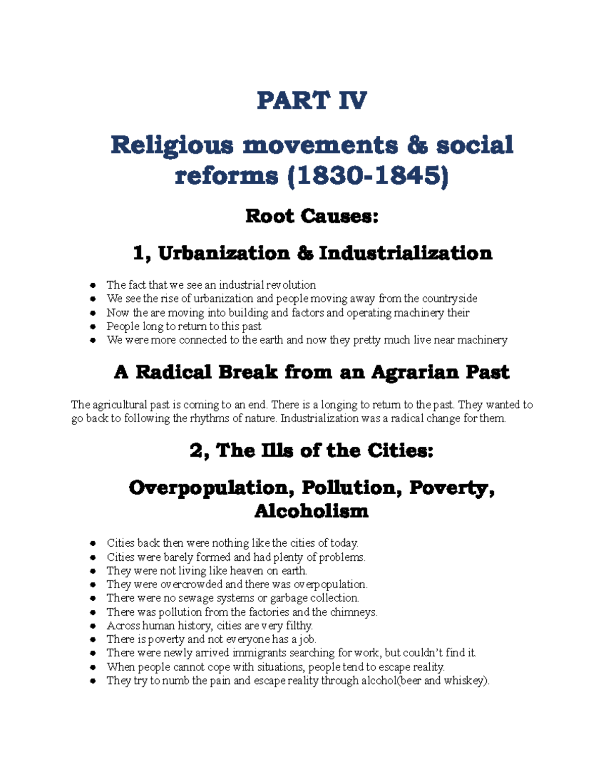 The Industrial Revolution in America - PART IV Religious movements ...