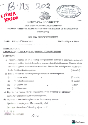 BAC 202 past papers courtesy of Esther Kasee - Financial accounting 1 ...