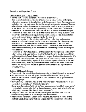 Offences, severity, crime types part 1 - Week 2 - Offences, Crime types ...