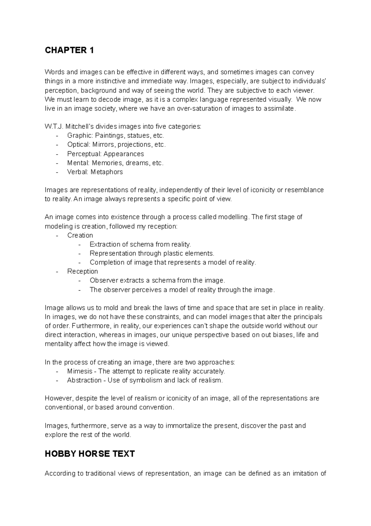 Chapter 1 - Defining THE Image - CHAPTER 1 Words and images can be ...