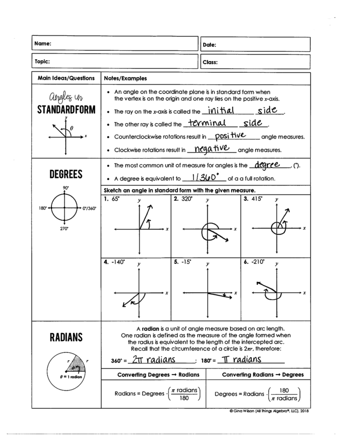 5.1 Angle Measures - Studocu