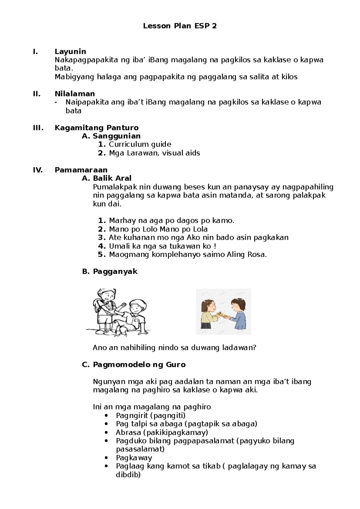 ESP 2 - This is a detailed lesson plan in every subject - Lesson Plan ...