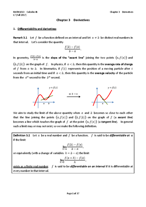 MATH 1013 Practice Materials Calculus IB - HKUST MATH1013 Calculus I Final Examination(Sample ...