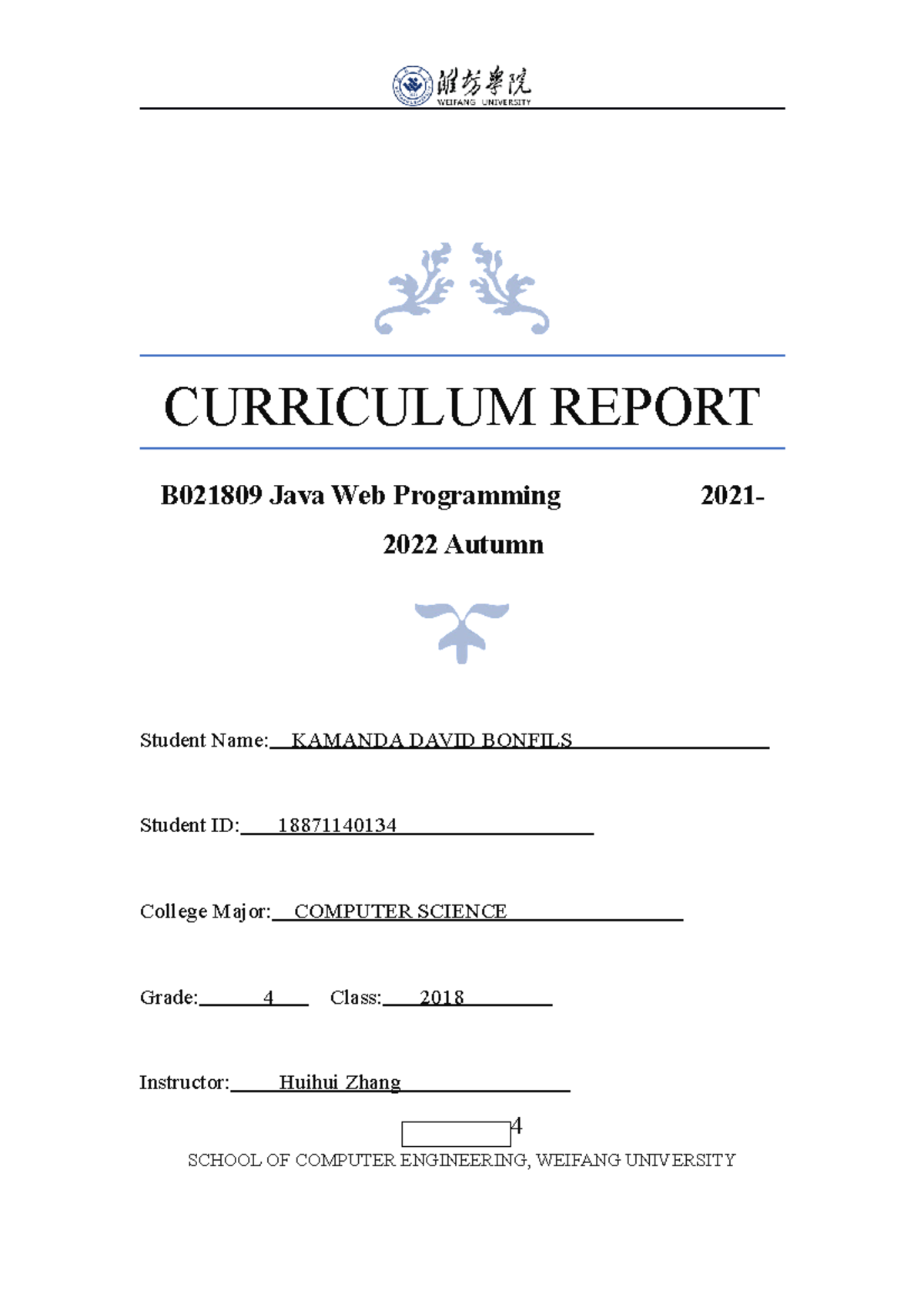 B021809-Java Web Programming-TR template - CURRICULUM REPORT B021809 ...