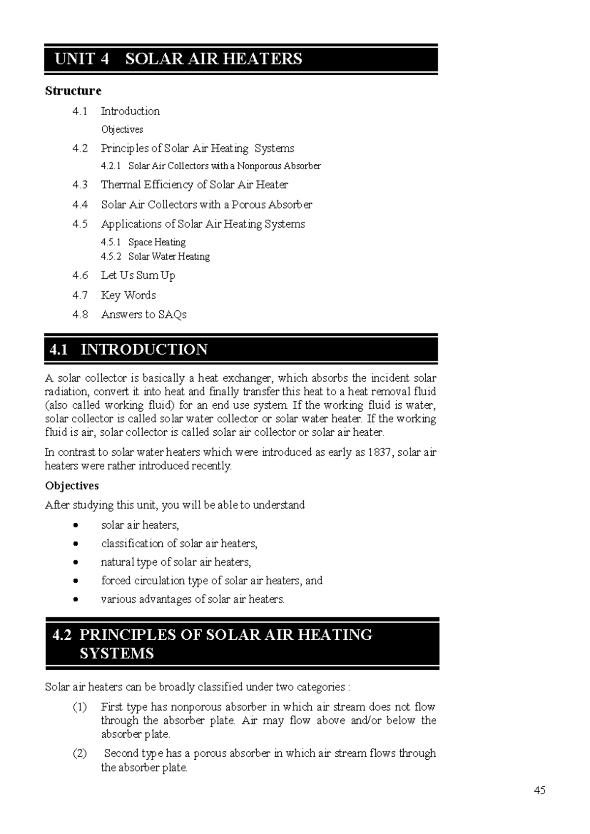 Unit-4 - Solar Air Heaters UNIT 4 SOLAR AIR HEATERS Structure 4 Introduction Objectives 4 ...