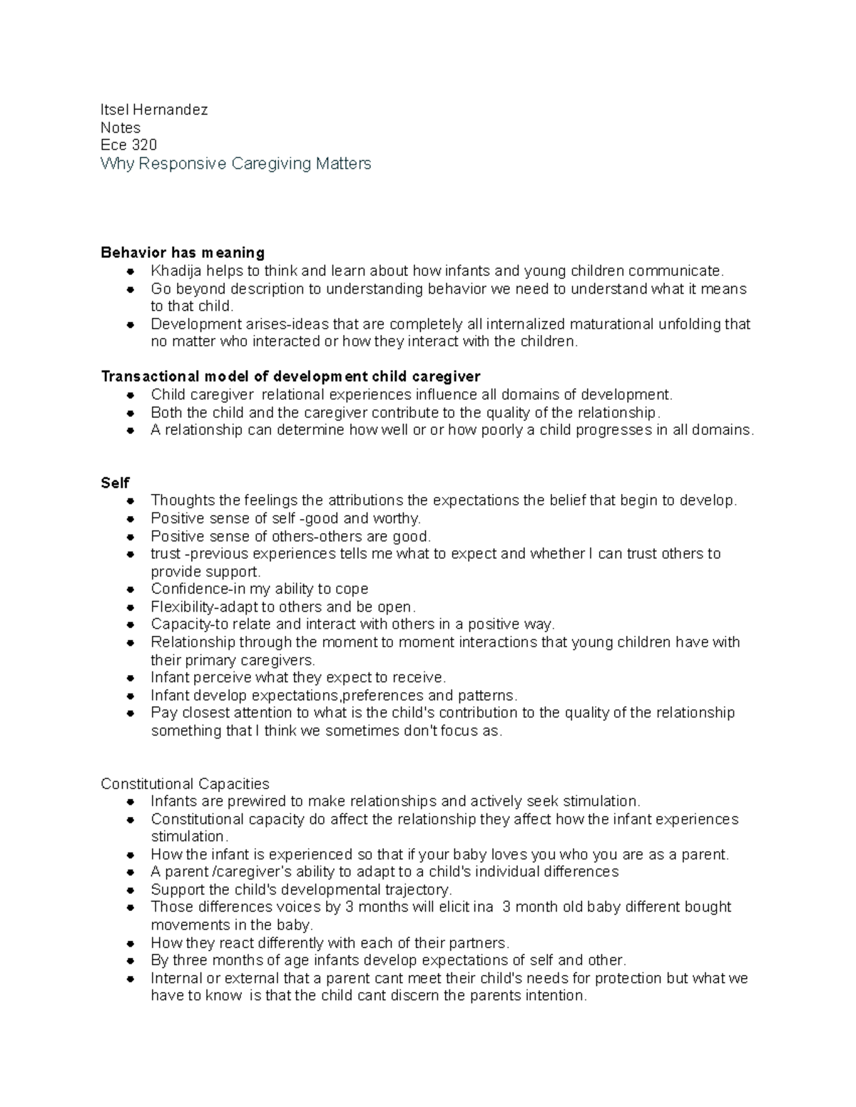 M02 Lab Why Responsive Caregiving Matters Itsel Hernandez Notes - Itsel ...