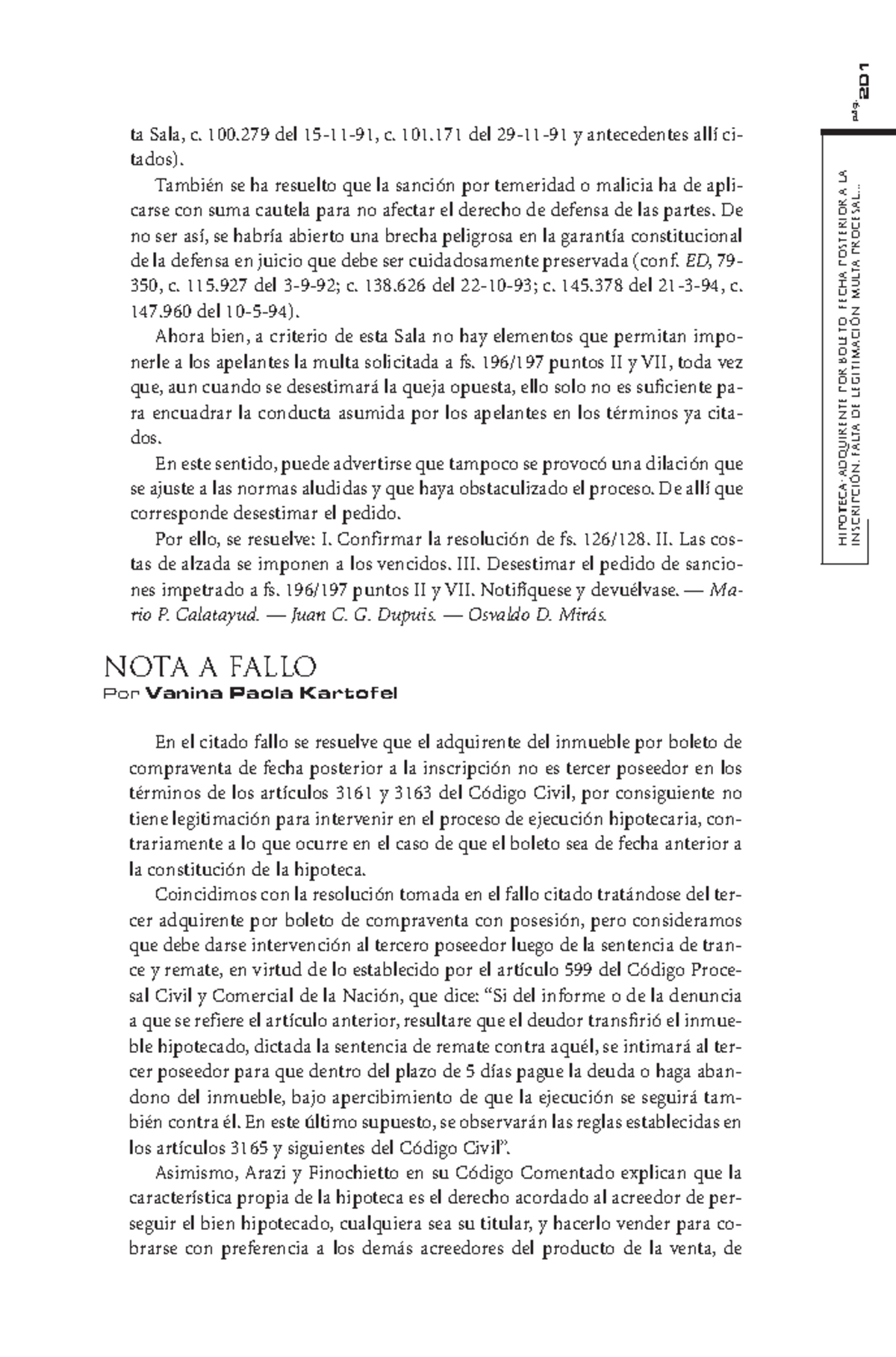 34988 - NOTA A FALLO QUE SIRVE DE EJEMPLO - pá hipoteca: adquirente por ...