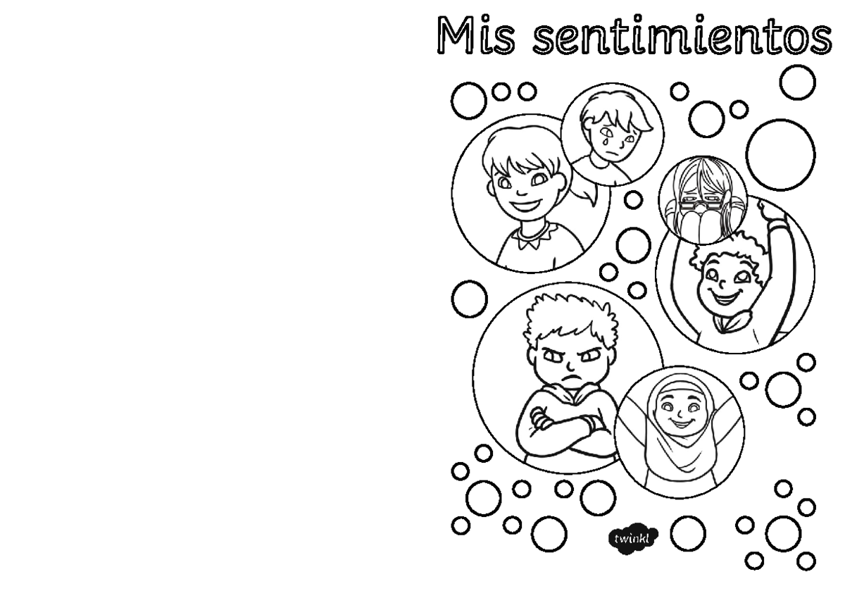 Material para trabajar emociones con niños - Mis sentimientos Colorea ...