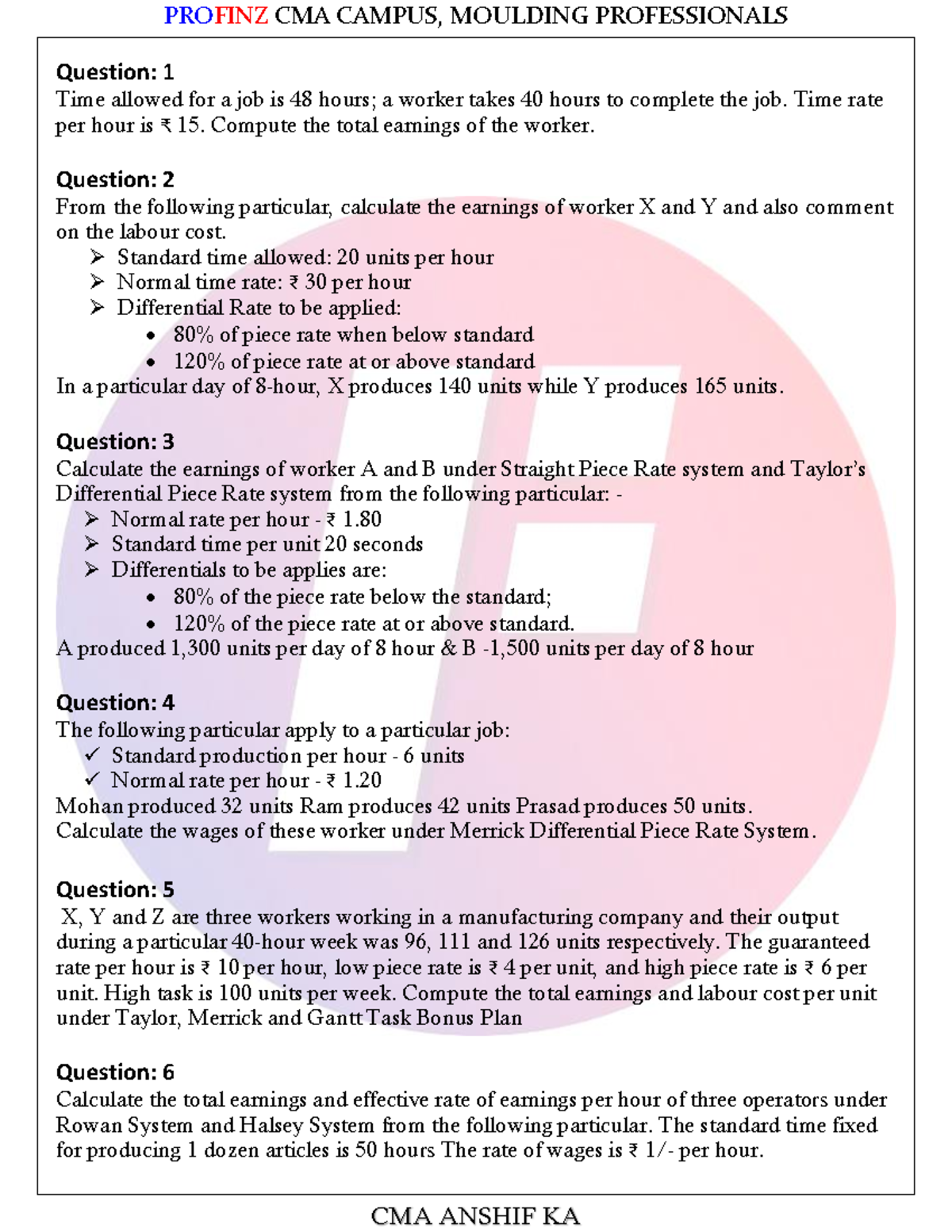 labour-cost-qstns-question-1-time-allowed-for-a-job-is-48-hours-a