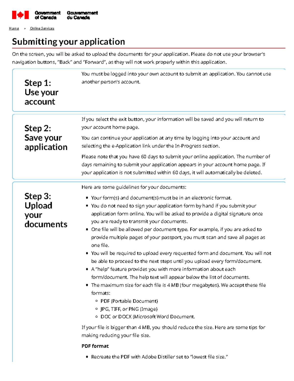Submitting your application - Immigration, Refugees and Citizenship ...
