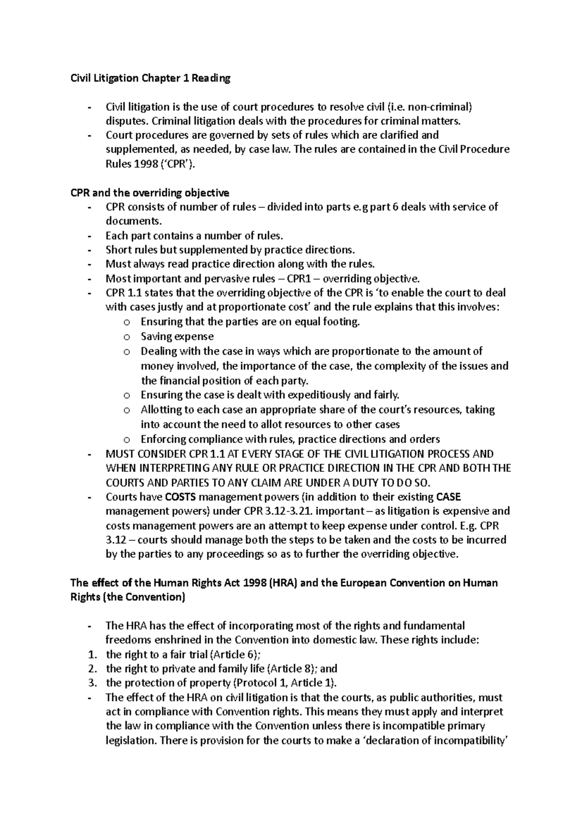 Civil Litigation Chapter 1 Reading - Civil Litigation Chapter 1 Reading ...