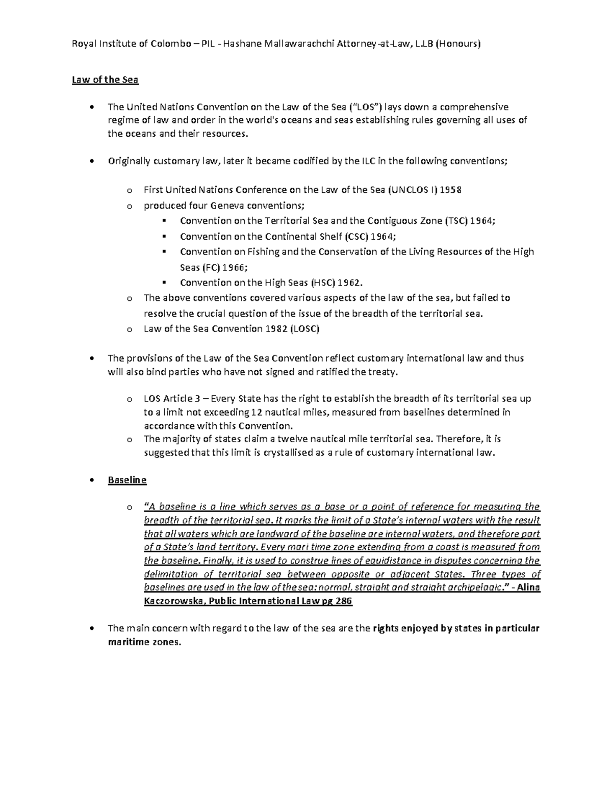 12) Law Of The Sea - H.H.W - Warning: TT: undefined function: 32 Warning: TT: undefined function ...