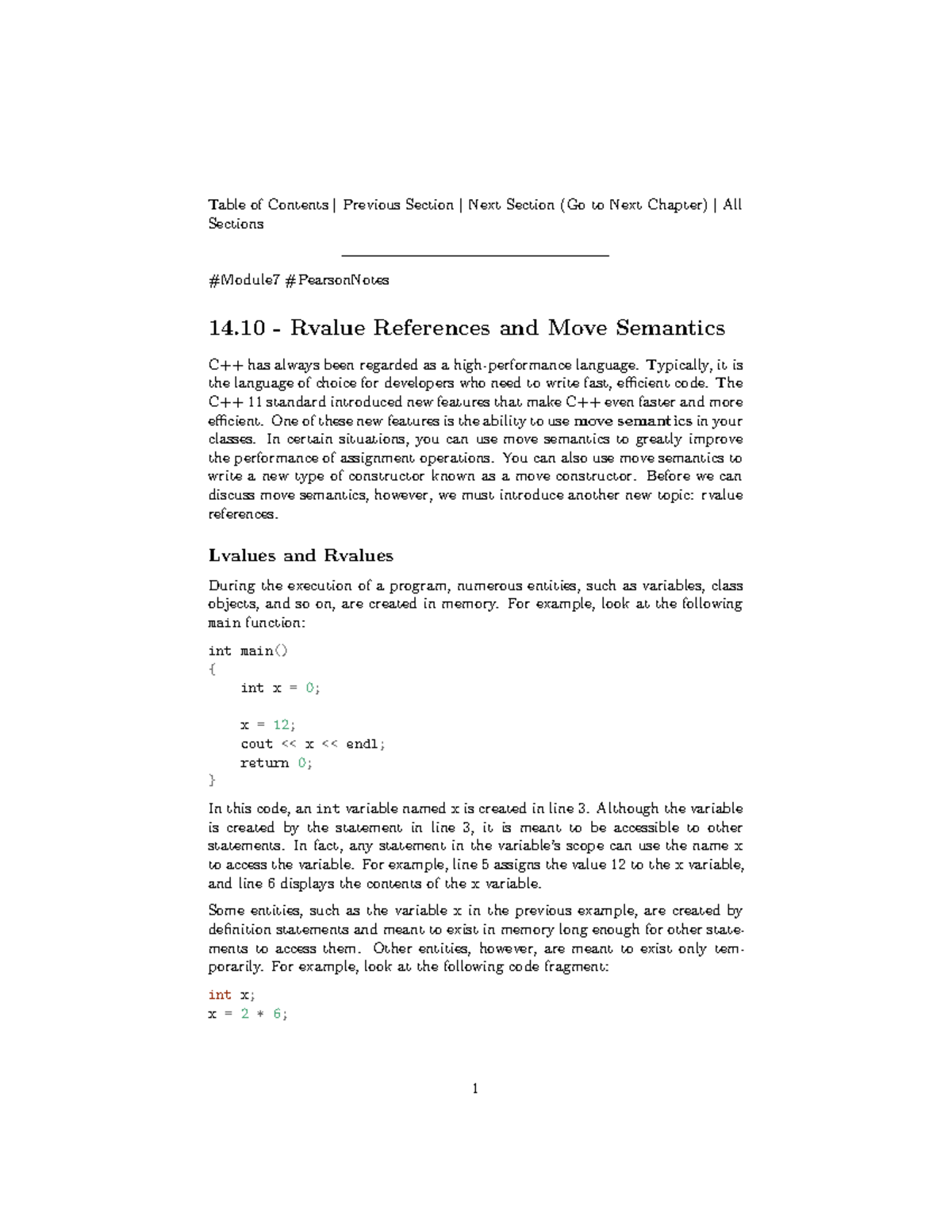Pearson Revel - Chapter 14 Notes C++ - Table of Contents | Previous ...