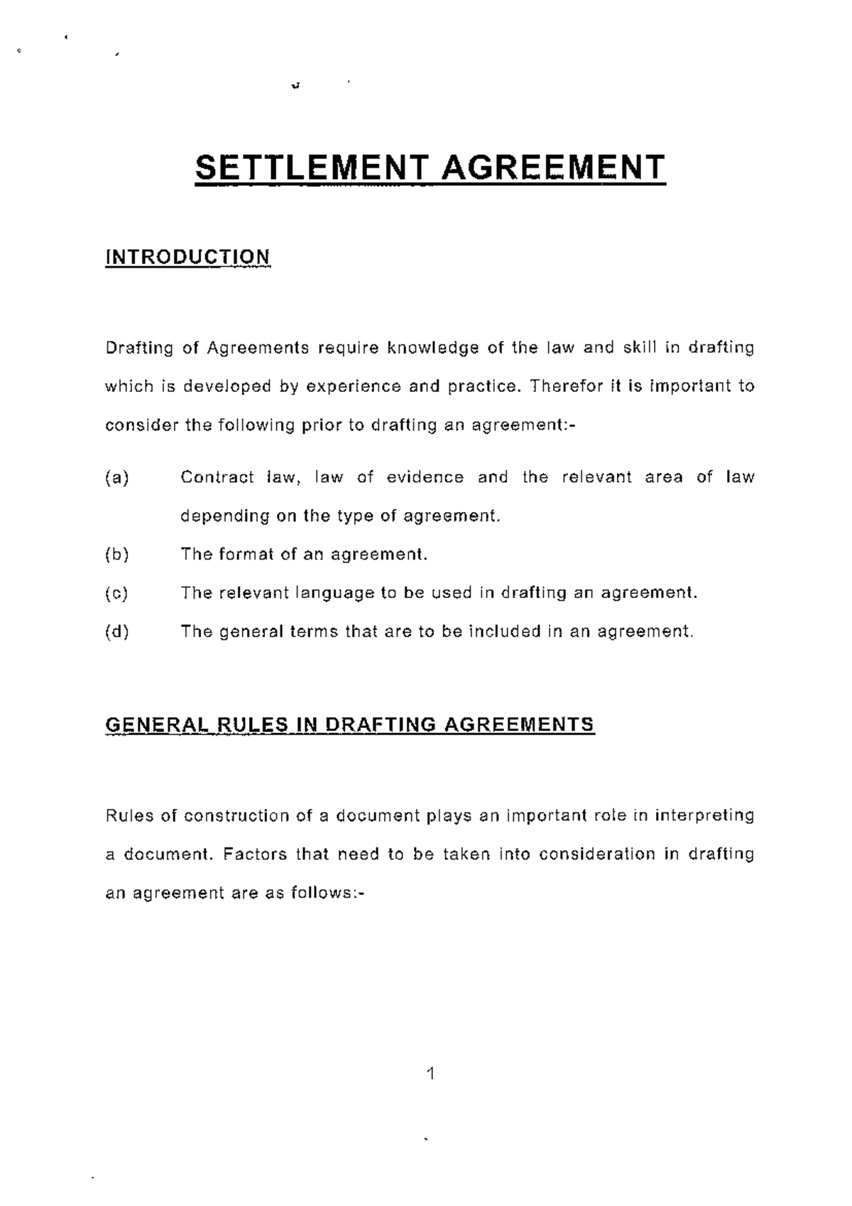 Drafting Agreement - LPC 22/23 - Studocu