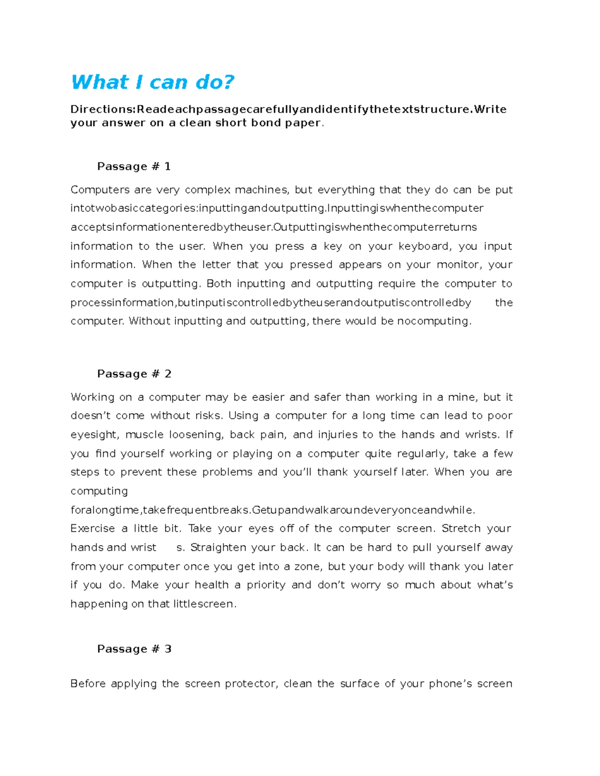 Text-Structure-Activity - What I can do? - Studocu