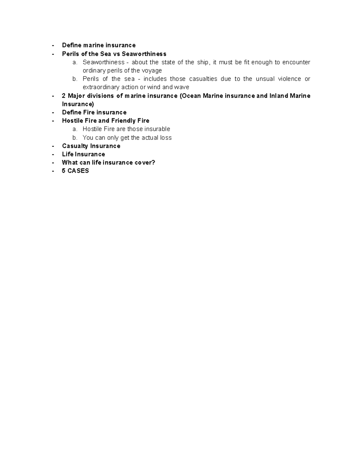 Insurance Code Discussion Part 2 - Define marine insurance Perils of ...