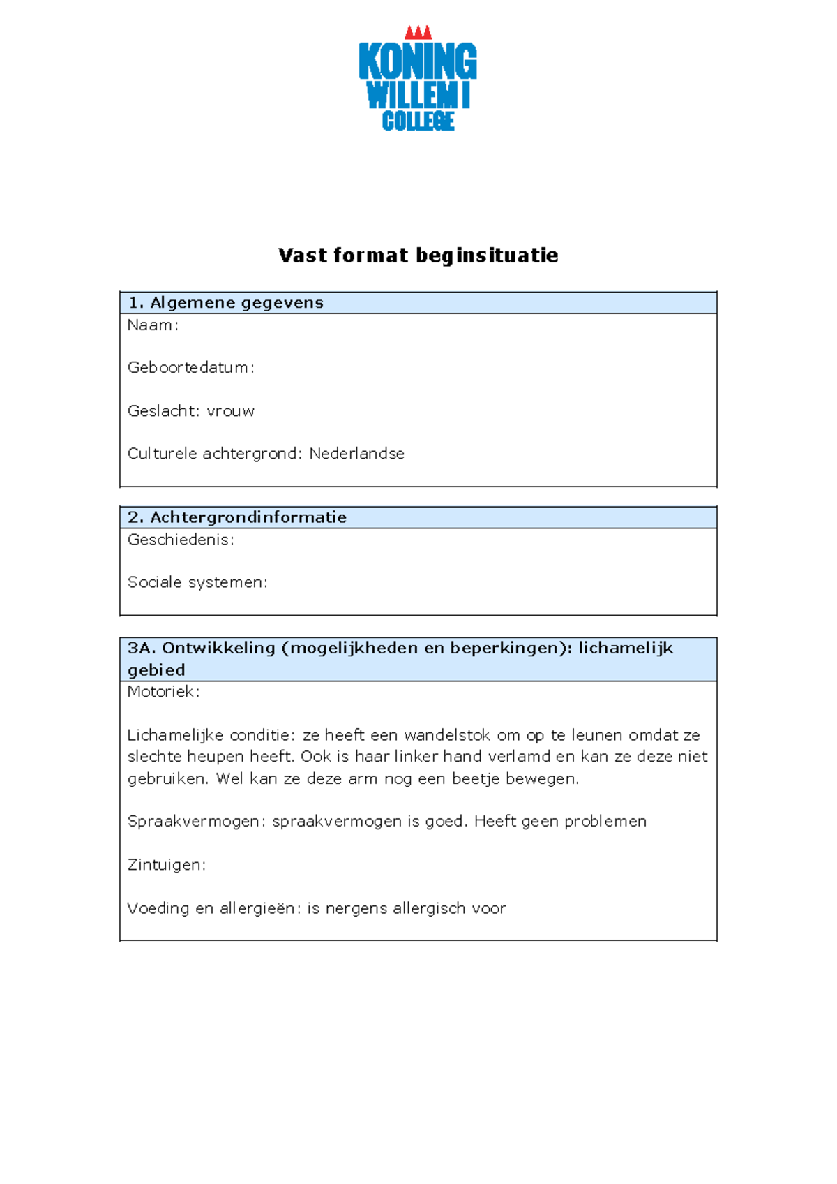 Vast format beginsituatie (automatisch hersteld) - Vast format ...