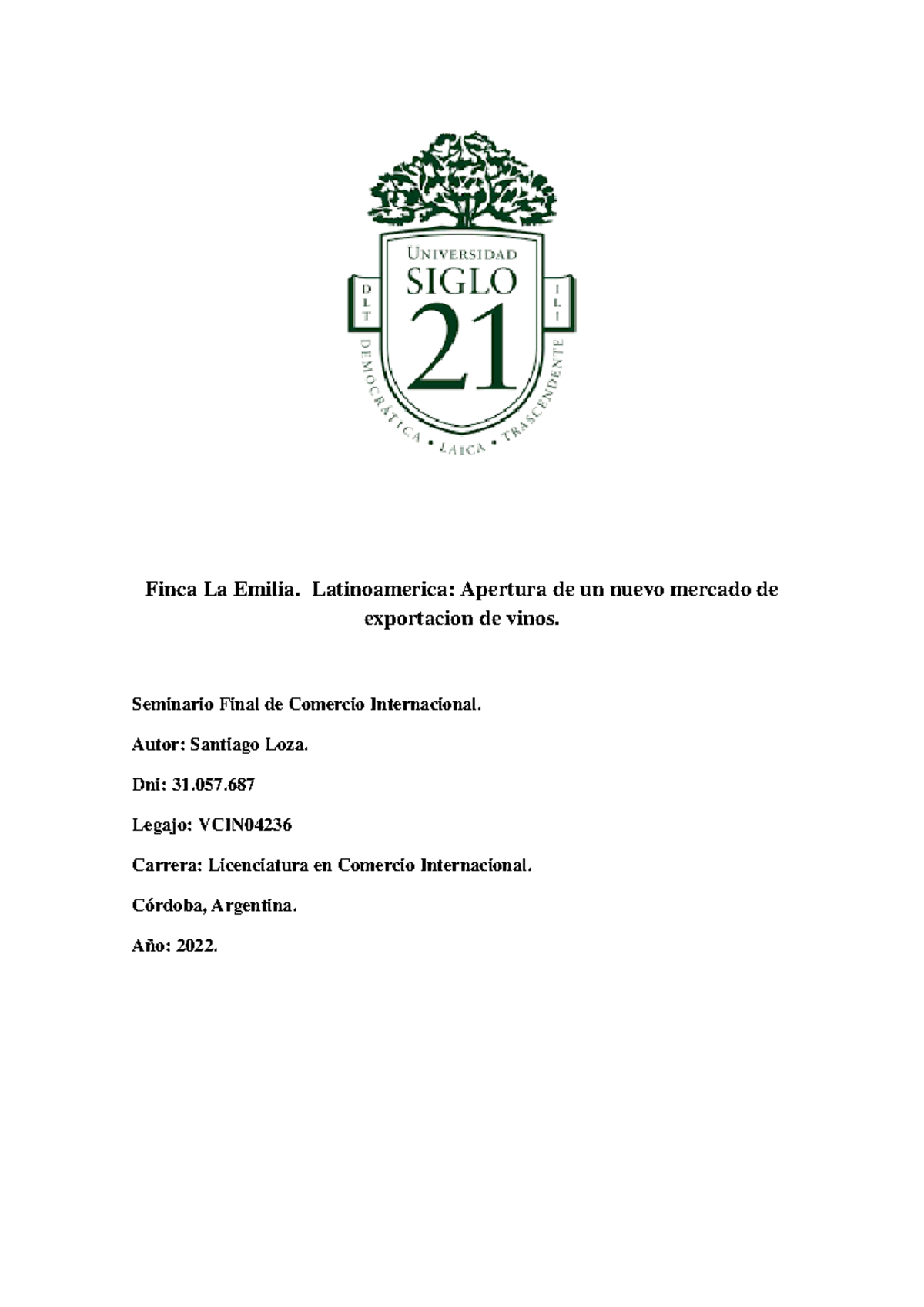TFG - Loza Santiago - trabajo final de grado - Finca La Emilia ...