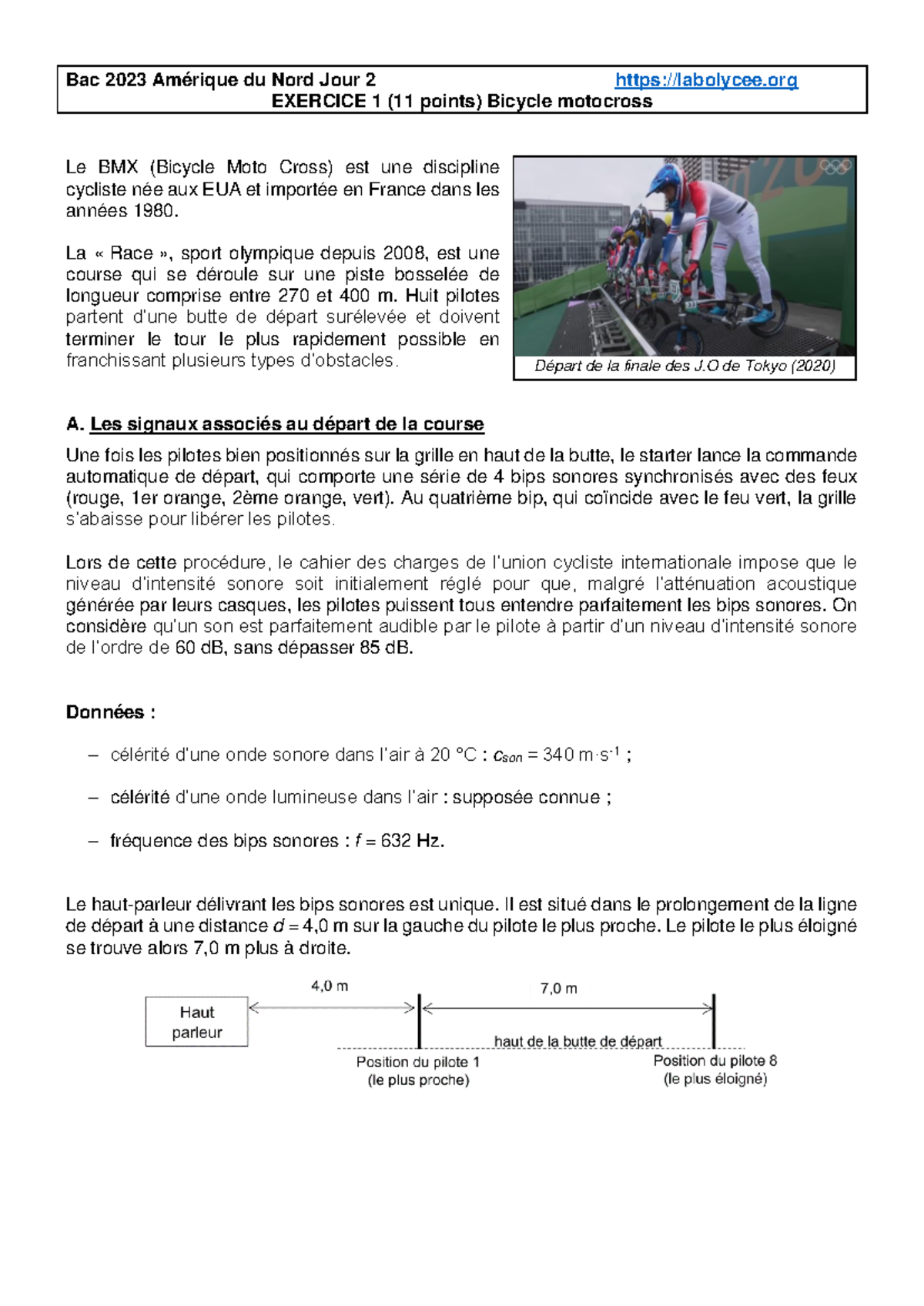 2023 Am Nord J2 Exo1 Sujet Moto Cross 11pts - Bac 202 3 Amérique du ...