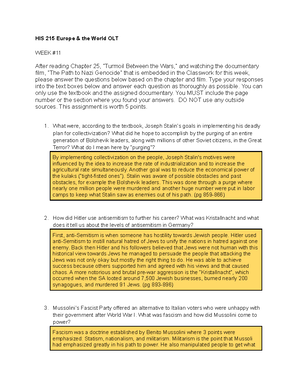 Eliel Pinheiro - HIS 215 OLT FA 22 WK 12 Questions - HIS 215 Europe ...