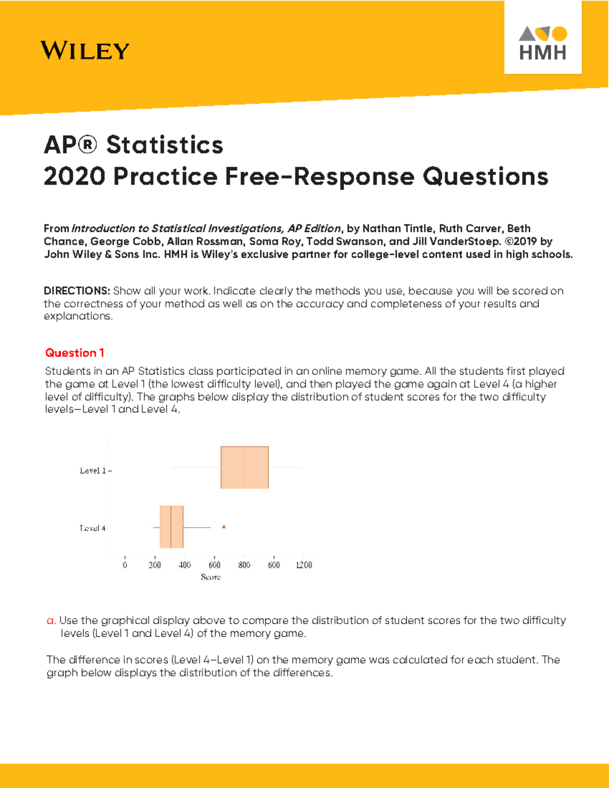 APCalculus BC practicetest 4 - AP® Statistics 2020 Practice Free ...
