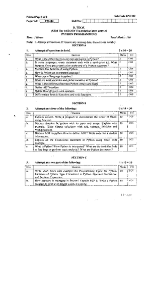 DSTL 19 20 - paper - Discrete Structures & Theory Of Logic - Studocu