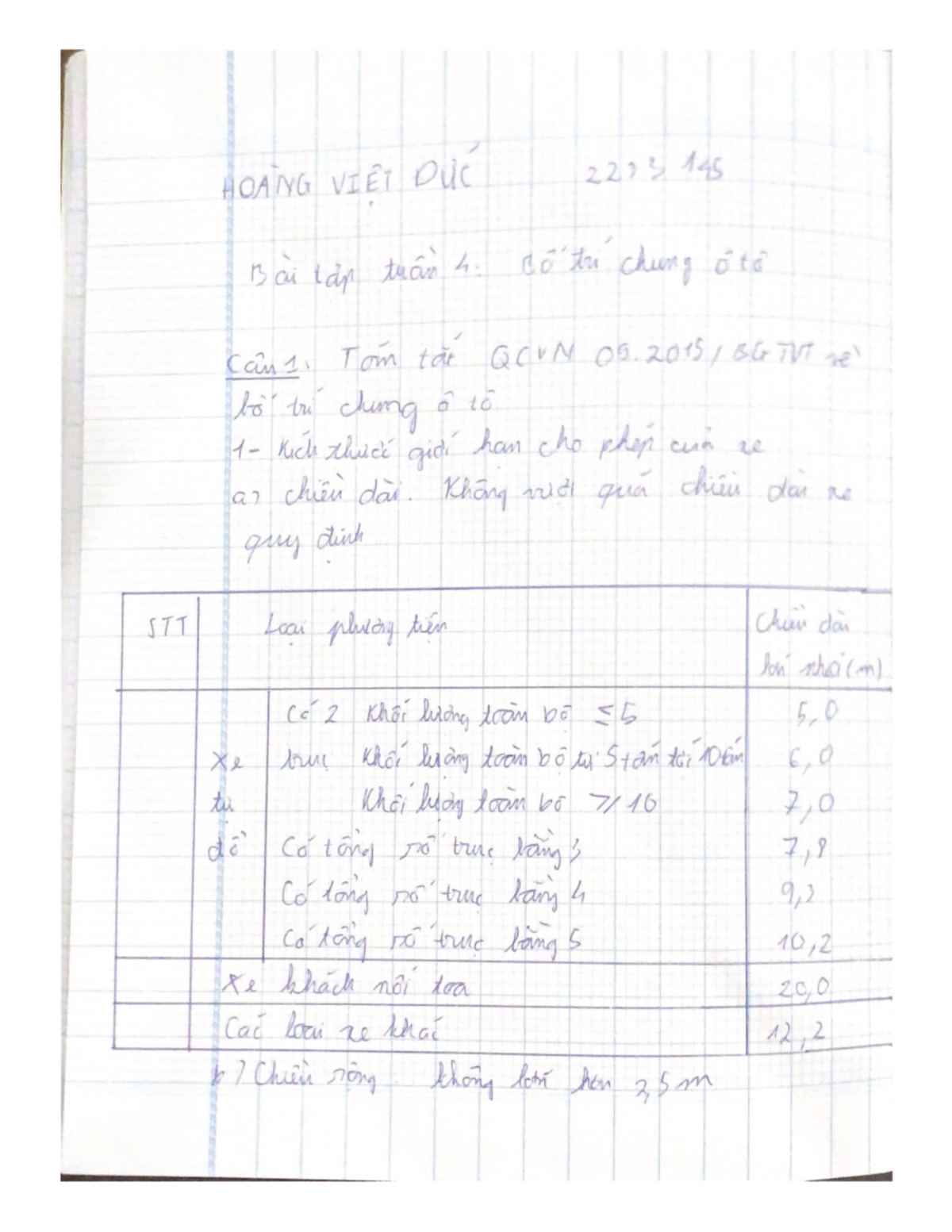 LTOT L02 Hoang Viet Duc 223314 Tuan4 - thiết kế cơ khí ô tô - Studocu