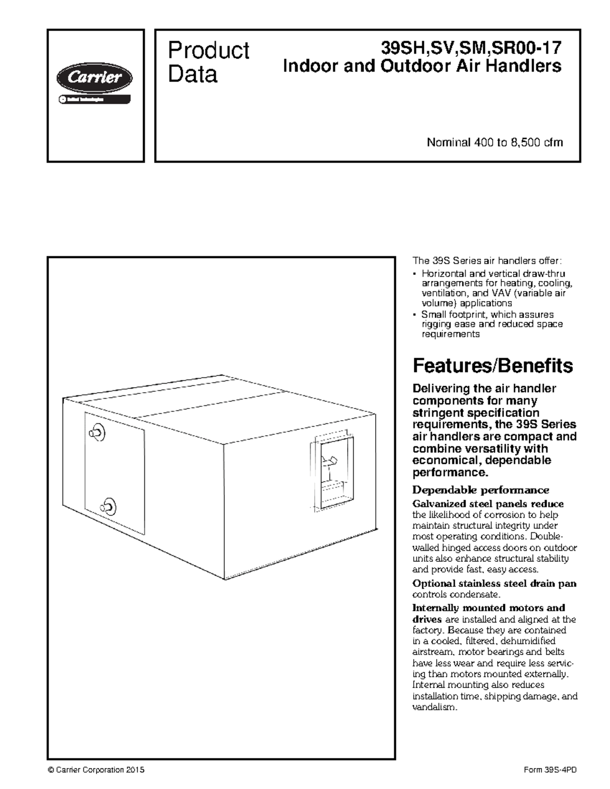 Pag 52 catalogo utilizado - © Carrier Corporation 2015 Form 39S-4PD The ...