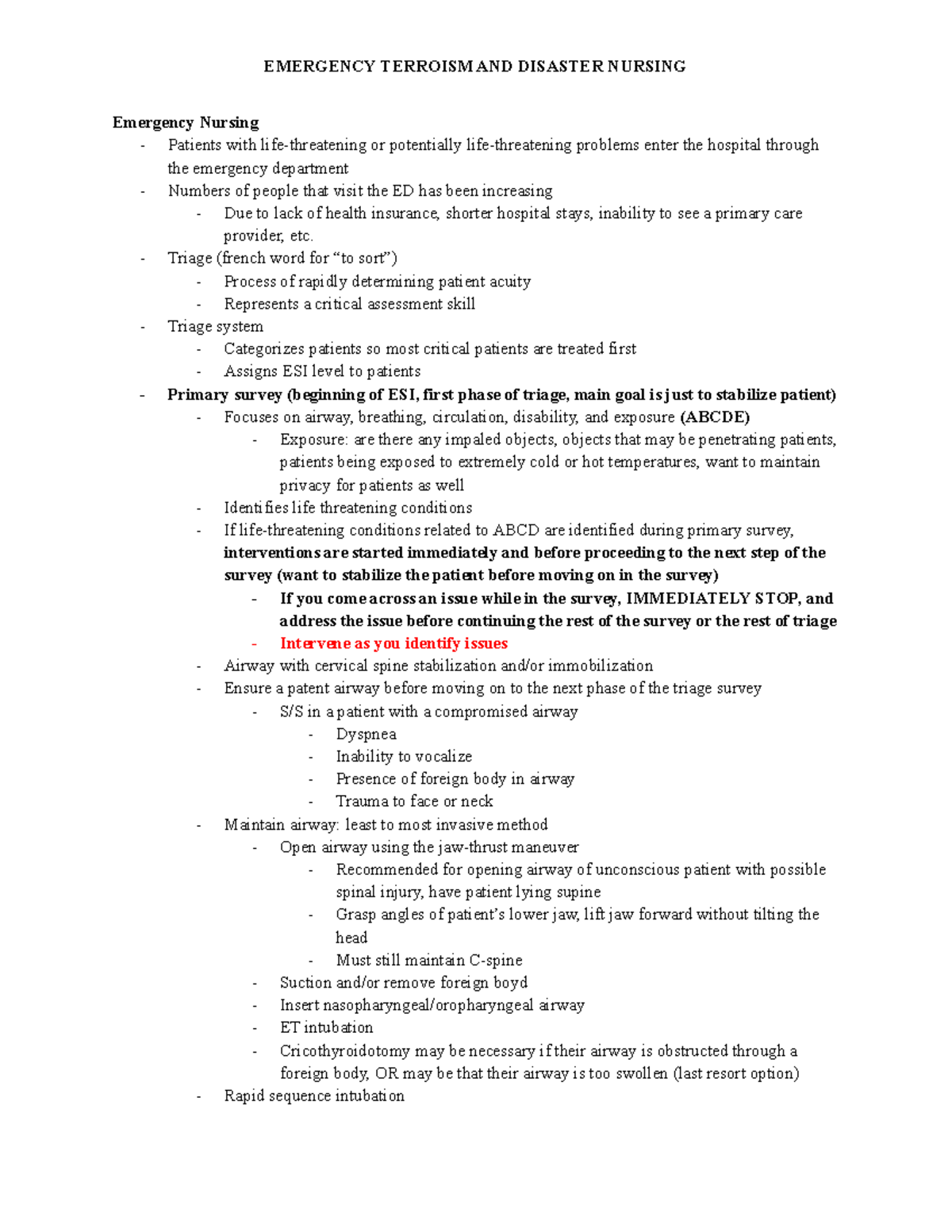 Triage - Emergency Nursing - Patients with life-threatening or ...