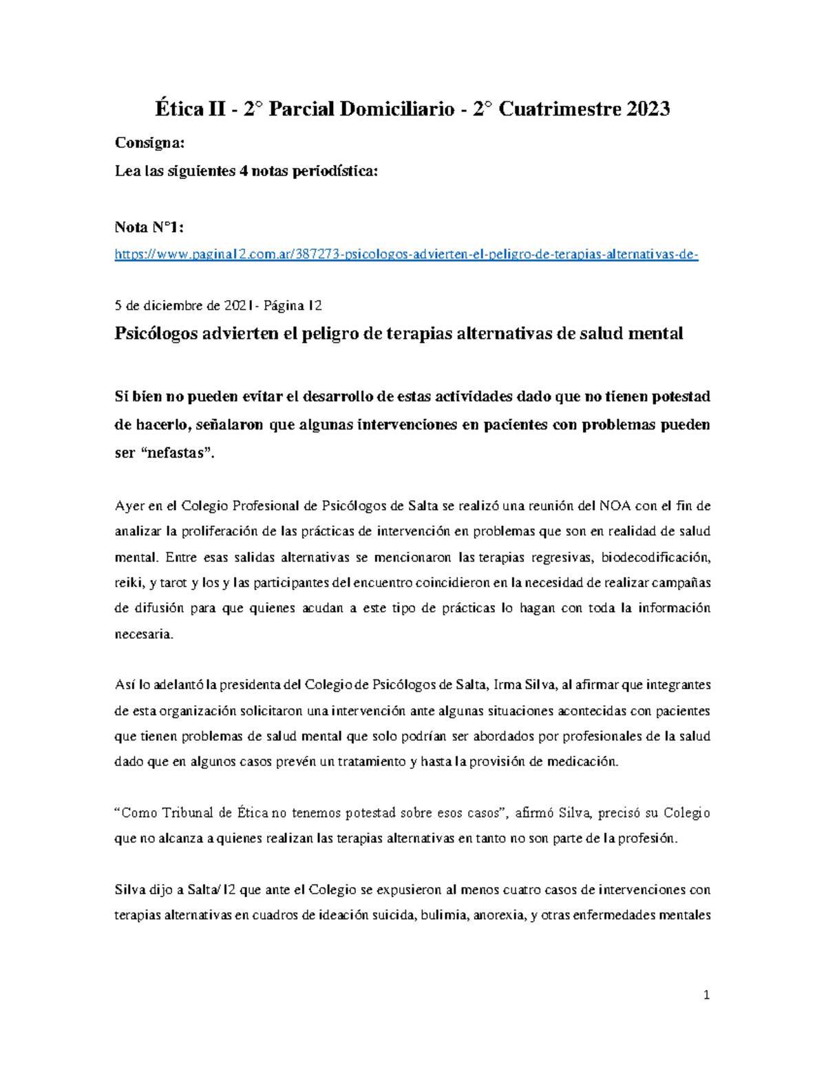 Etica II. 2° Parcial Domiciliario. 2° Cuatrimestre 2023-1 - Ética II - 2° Parcial Domiciliario ...