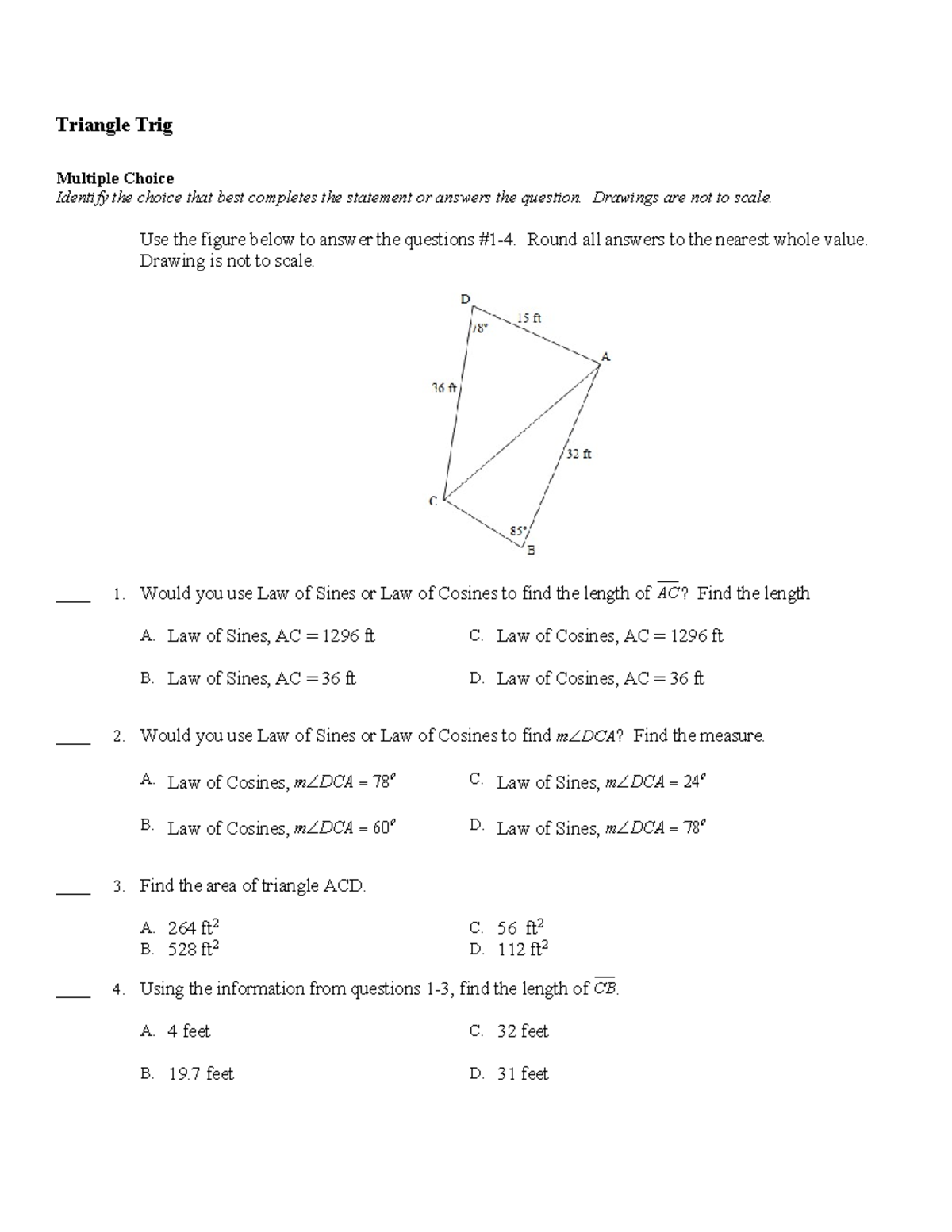 Los loc quiz - Trigonometry for Geometry Class - High School ...