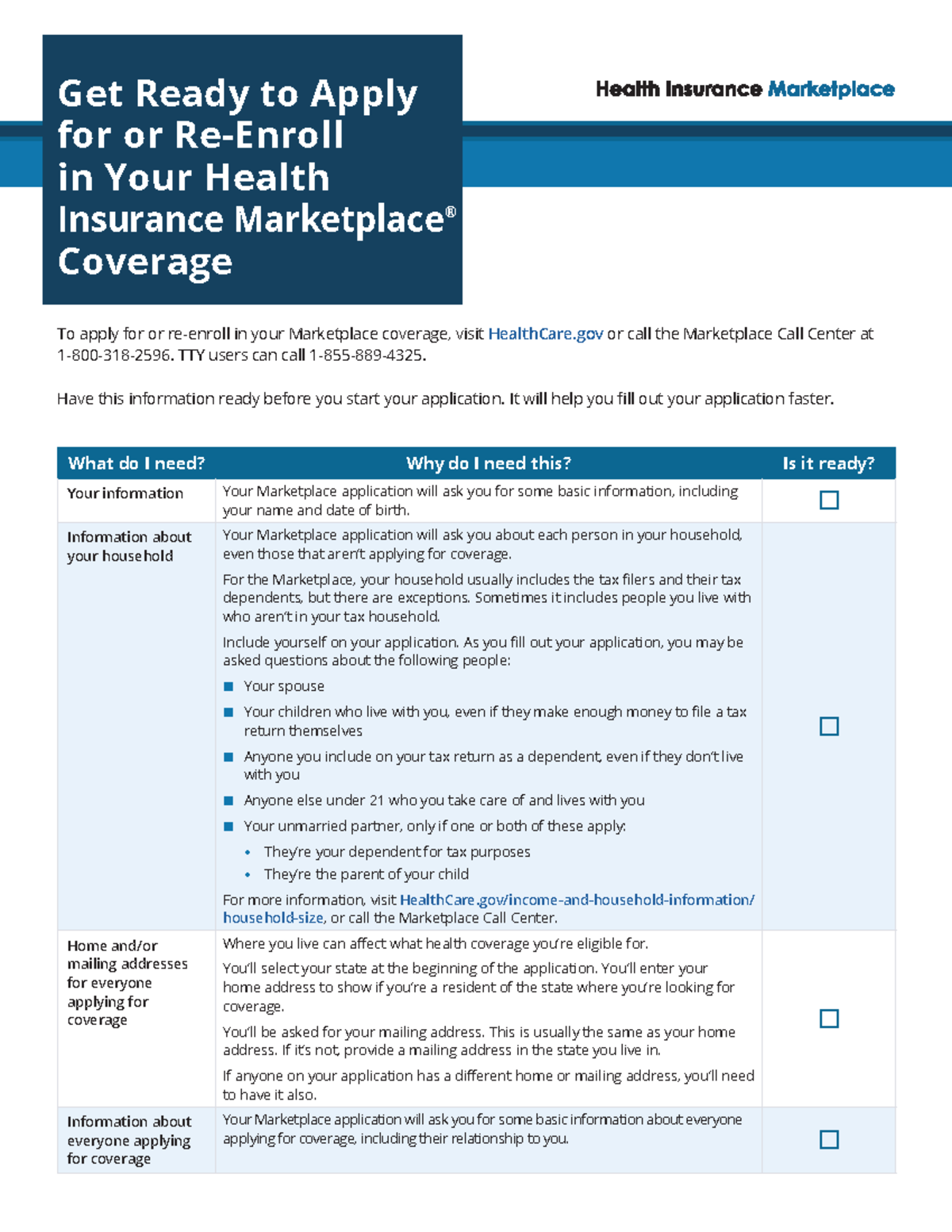 Apply for or renew coverage - Get Ready to Apply for or Re-Enroll in ...